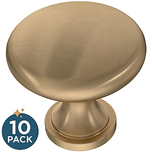 Franklin Brass Mushroom (10-Pack) Cabinet Knobs Champagne Bronze Drawer Knobs Kitchen Cabinet Knobs for Dresser Drawers Pulls and Knobs 1-3/16" Closet Door Gold Knobs P42354Z-CZ-B