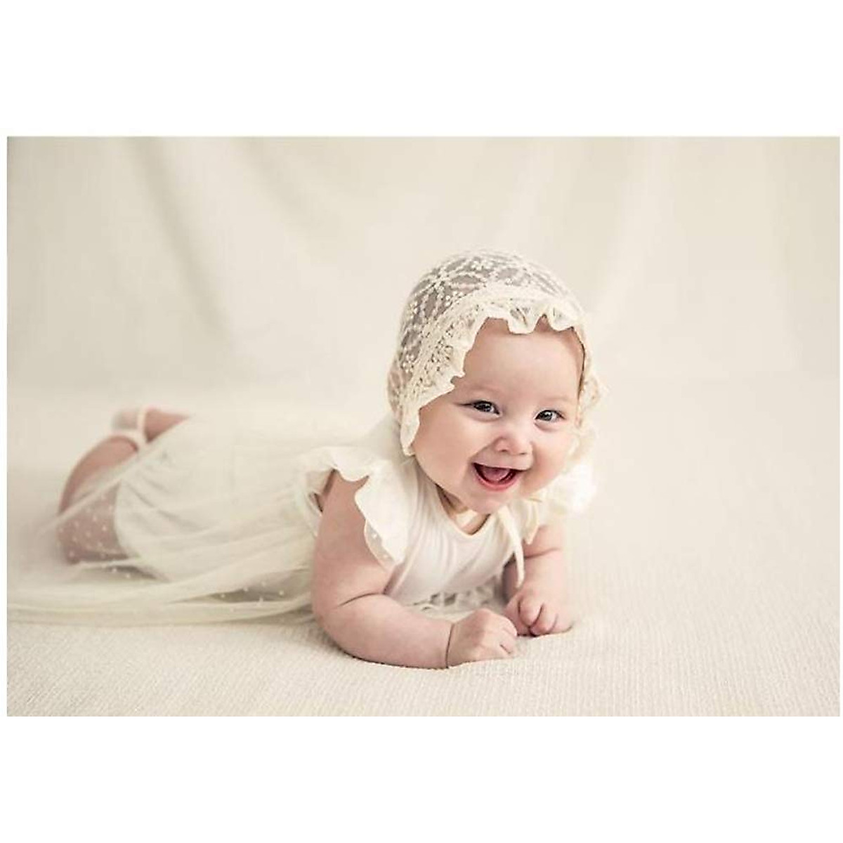 Baby Girl Toddlers Breathable Lacy Bonnet Eyelet Cotton Adjustable Sun Protection Hat