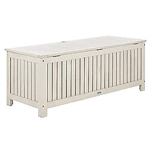 Safavieh PAT7037C Outdoor Abri White Storage Cushion Box