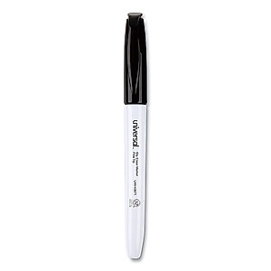 Universal 43671 Pen Style Dry Erase Marker, Fine/Bullet Tip, Black (Pack of 12)