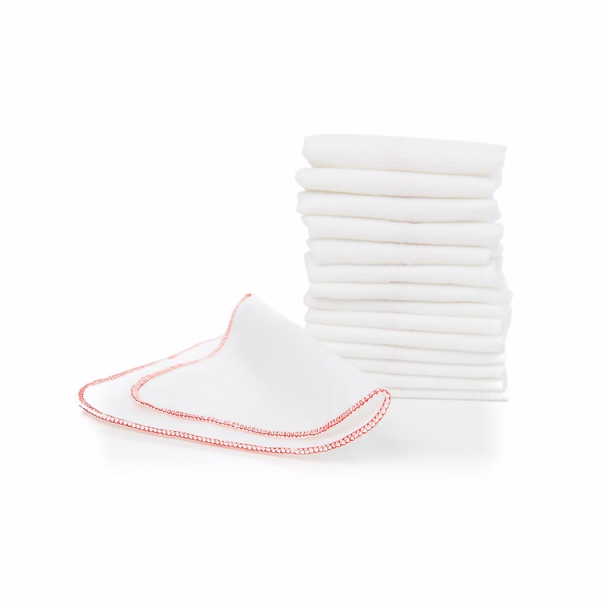 Buttons Flannel Baby Reusable Washable Natural Unbleached Wipes - 15 Pack