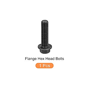 METALLIXITY Flanged Hex Head Bolts (M16x60mm) 1pcs, Hexagon Serrated Flange Bolt Fully Thread Screw - for House Construction Hardware Fasteners