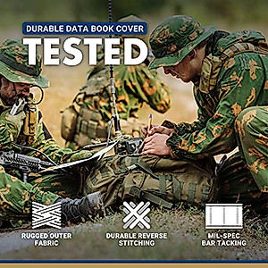 T3 Data Book Cover, Tactical Notebook Organizer Case, Heavy-Duty Document and Hiking Journal Case Coyote Tan