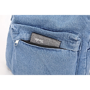 Classic Vintage Denim Bookbags School Bag College Jeans Backpack Daypack Rucksack