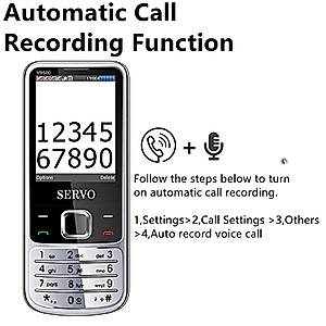 V9500 Unlocked Mobile Phone, 2G Senior Cell Phone, Support 4 SIM Card Auto Call Recorder Speed dial Magic Voice FM Radio 2.4" Screen 1200mAh Cellphones (Black)
