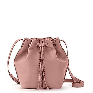 The Sak Womens Ivy Leather Drawstring Bucket, Vintage Coral, One Size US