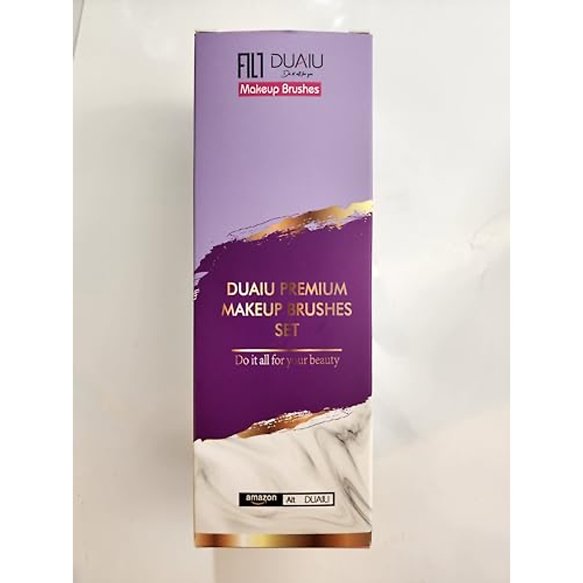 DUAIU Makeup Brushes Set Make Up Brushes Professional 15Pcs Marble Makeup Brush Set for Foundation Powder Concealers and Eyeshadow with Exquisite Marble Bucket Gift Box…