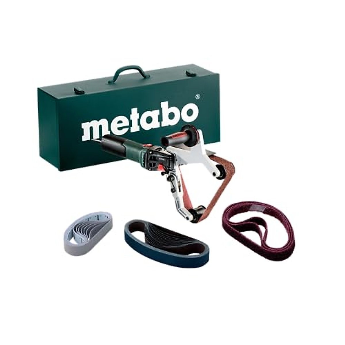 Metabo 7" Variable Speed Pipe/Tube Sander Kit | 1,650-5,500 ft/min | 13.5 AMP w/Lock-on | Accessory set | RBE 15-180 Set