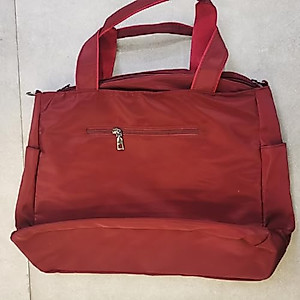 Crossbody Bags for Women, Nylon Purse with Multi Pockets Large Shoulder Bags Handbags for Travel & Work & Daily Use -Wine red