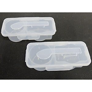 WBDeals Cracker & Spread Container Set of 2, Small, Clear, BPA Free, Dishwasher Safe