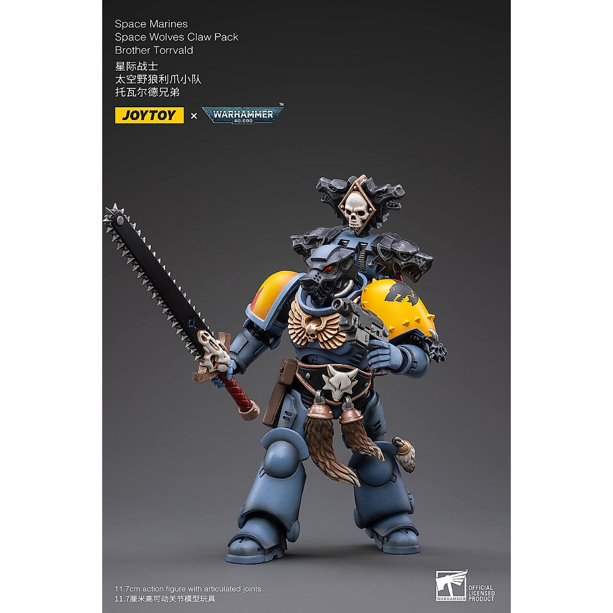 HUAXI DARK SOURCE(HAINAN)TECH JoyToy Warhammer 40K: Space Wolves Claw Pack Torrvald 1:18 Scale Figure