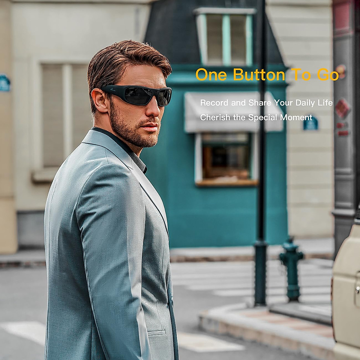 OhO Camera Glasses,4K Pro 24M Resolution H.265 Smart Glasses with Built-in 32GB Memory,UV400 Sunglasses for Outdoor Sport