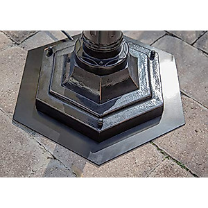 Kenroy Home 93434ORB Villa Lanterns, 2 Light Portable Post, Oil Rubbed Bronze