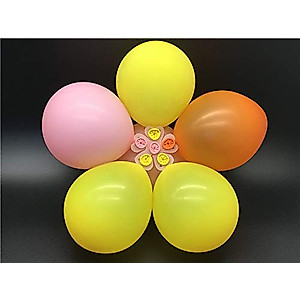 iFlyMaes 30 Pcs Portable Flower Shape Balloon Clips Holder for Wedding Birthday Party Holiday Decoration,5 in 1Flower Shape Balloon Clips