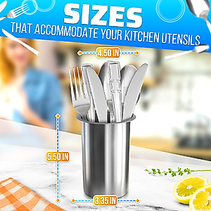 3-3/4" Stainless Steel Solid Cutlery Cylinder Reluen