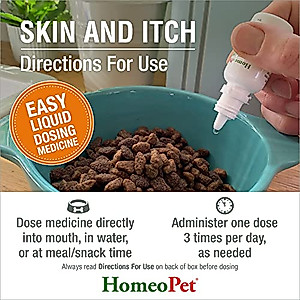 HomeoPet Skin and Itch, Skin and Coat Support for Pets, 15 Milliliters