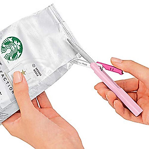 Plus Pen Style Non Stick Compact TSA Twiggy Scissors with Cover Rose