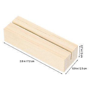 NUOBESTY Table Card Holders Handmade Wooden Place Card Holders Table Place Cards Name Holders Photo Holders for Wedding Party Bar Home Table and More 10 Pcs