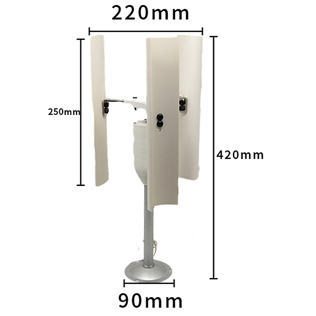 DIY Three-phase Permanent Magnet Generator, 3-Blade Vertical Axis Wind Turbine Model Wind Power 12V 30W Teach Model