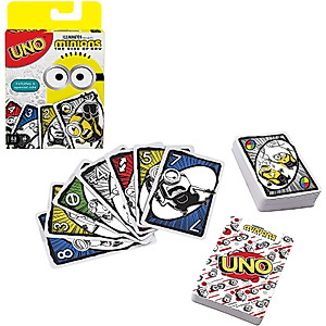 Mattel Games UNO Featuring Illumination’s Minions: The Rise of Gru, Card Game for Kids and Family with 112 Cards, for 7 Year Olds and Up