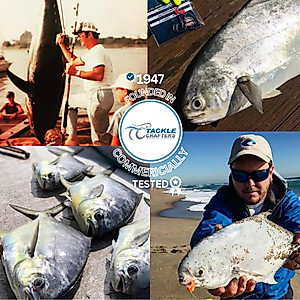 Tackle Crafters Pompano Elite Saltwater - Pack of 6 Pompano Floats for Bass, Surf Fishing Rigs, Pompano Rig - Pompano Bait - Double Drop Pompano Rigs Saltwater with Floats