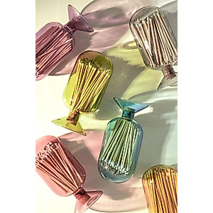 Skeem Fireplace Glass Match Cloche with Striker - Violet - Includes 120 Long Matches - Trendy Matches, Colorful Matches