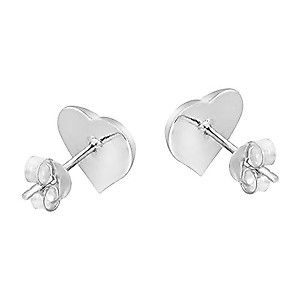 AeraVida Trendy Barbie Pink Heart Mother of Pearl.925 Sterling Silver Stud Earrings