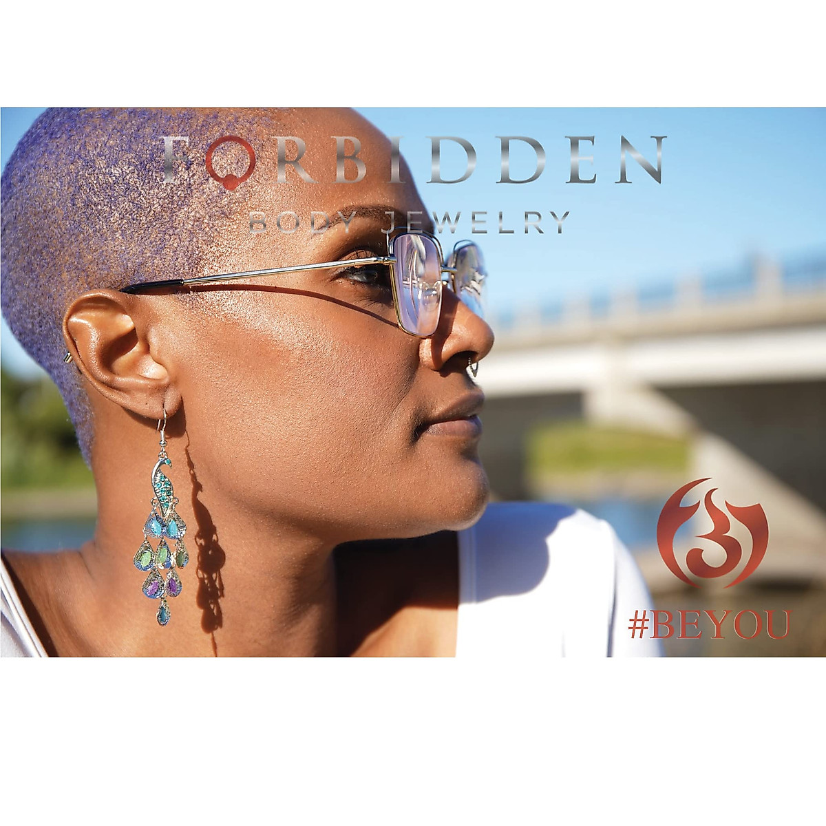 Forbidden Body Jewelry Vintage Peacock Earrings, Feather Earrings, Feather Earrings for Women, Blue Epoxy Crystal Feather Dangle Statement Earrings (Gold Tone)