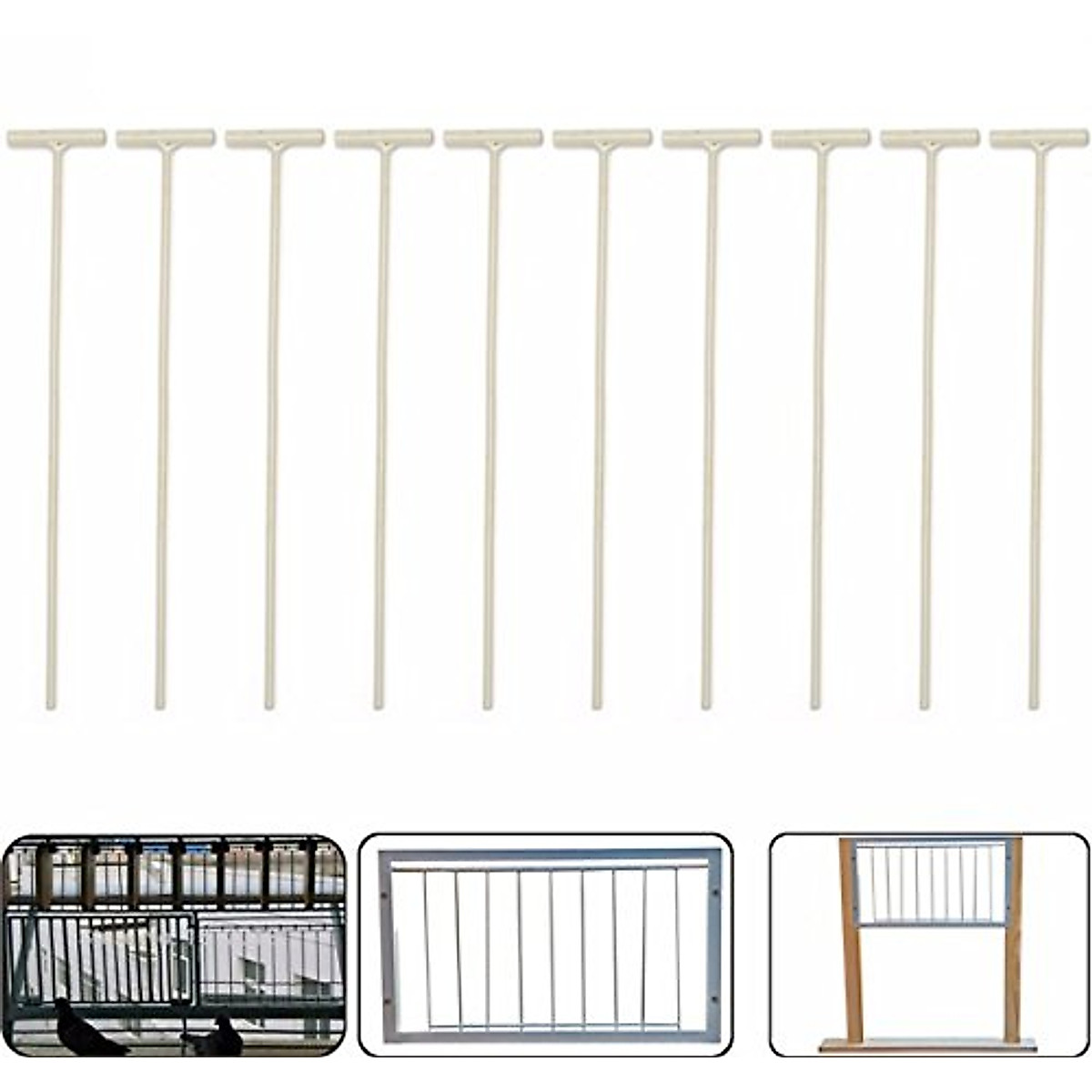 10pcs Pigeon Bird Entrance Trap One-Way Window Door Curtain Iron T Bars