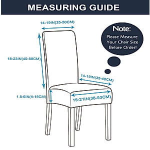 TIANSHU Stretch Chair Covers for Dining Room Set of 2, Dining Room Chair Covers for Home Decor, Removable Dining Chair Cover Non-Slip Kitchen Chair Cover Parson Chair Slipcover (2 Pack, Denim Blue)