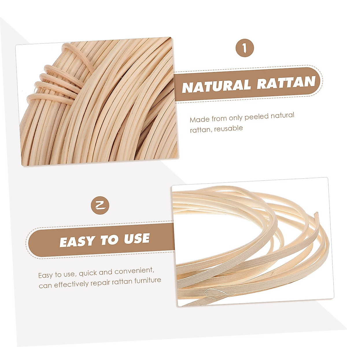 Outanaya 1 Roll Rattan Weave Material Woven Chair Weaving Kit Rattan Furniture Webbing Basket Wicker Furniture Repair Kit Chair Cane for DIY Rattan Weaving Material DIY Rattan Material Reed