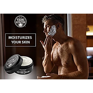 Luxury Shaving Cream for Men- Sandalwood Scent - Soft, Smooth & Silky Shaving Soap - Rich Lather for the Smoothest Shave - 5.3oz