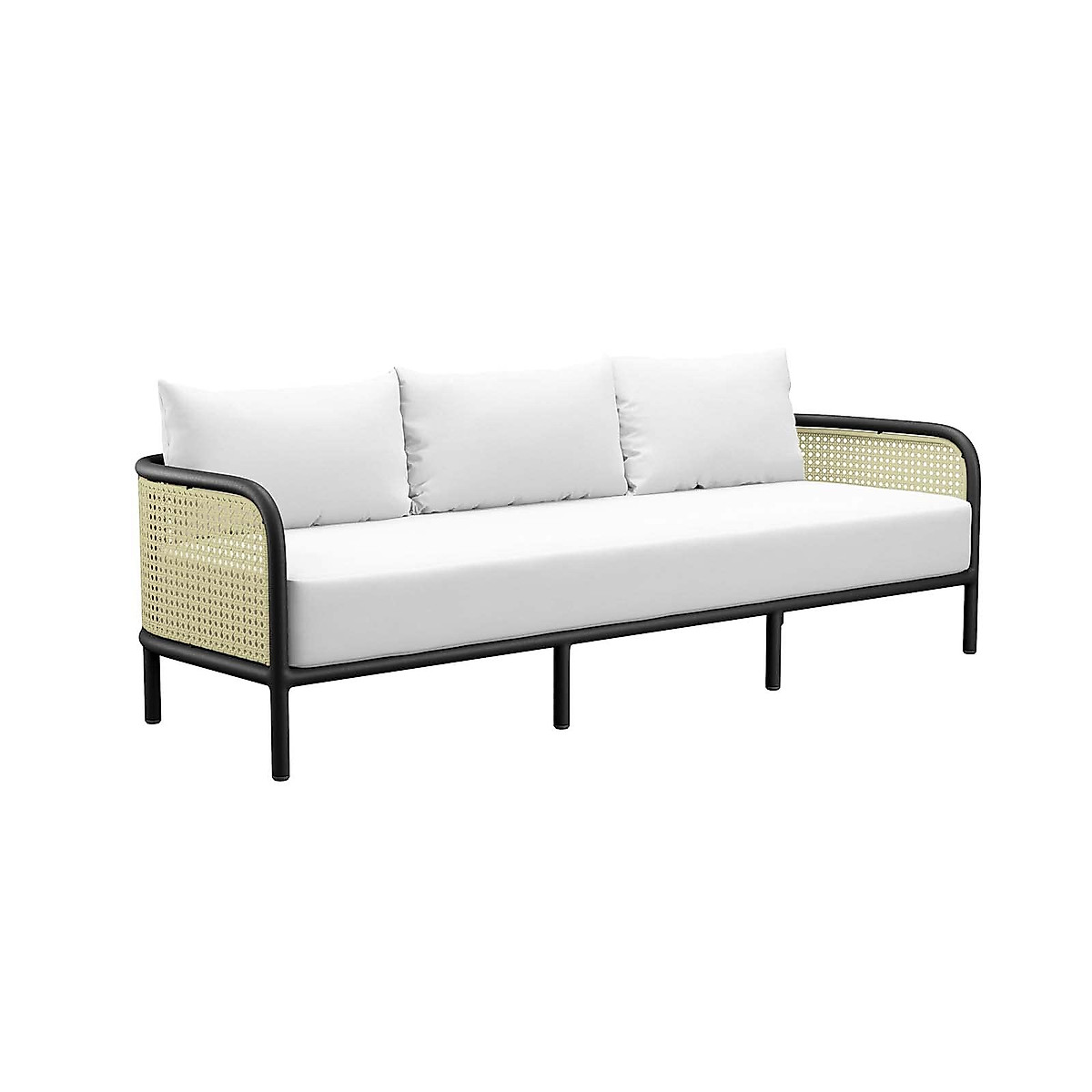 Modway Hanalei Outdoor Patio Sofa in Ivory White