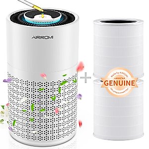 AIRROMI Air Purifiers with an Extrea Filter Covers Up to 990 sqft, Air Cleaner with Fragrance Sponge for Allergens Dust, Smoke, Odor, Dander, Pollen, H13 True HEPA 3-in-1 Filter Green