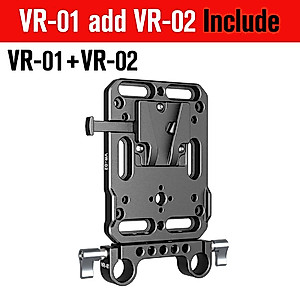 ZGCINE VR-01 VR-02 VR-03 V Mount Battery Plate W/Rod Clamp Standard V Lock Battery Plate Adapter with Automatic Lock Protection VR-03