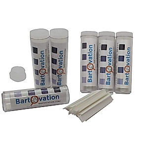 Chlorine Test Strips for Restaurant Sanitizer Bleach Test Paper, 10-200 ppm [6 Vials of 100 Paper Strips]