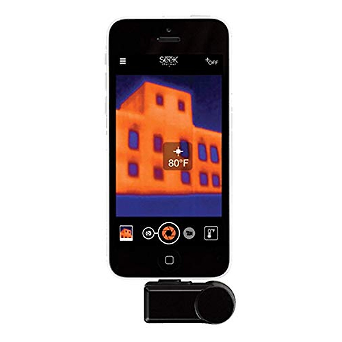 Seek Thermal Compact - All-Purpose Thermal Imaging Camera for iOS , Black - LW-AAA