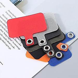 Cell Phone Lanyard Tether, Universal Durable Nylon Connector with Metal Ring Compatible with Most Smartphones Case(Black)