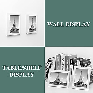 upsimples 5x7 Picture Frame with Real Glass,Bulk Photo Frames for Wall or Tabletop Display,Set of 17,White