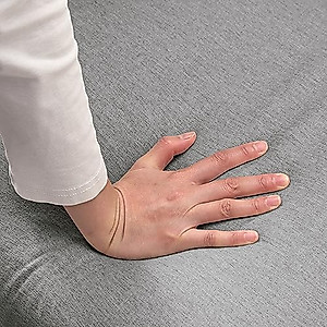 Lepfun 81.5” Loveseat Sofa, Mid Century Modern Linen Fabric 3-Seater Love Seat Couch with Curved Armrest for Living Room, Bedroom, Apartment and Small Space (Light Grey)