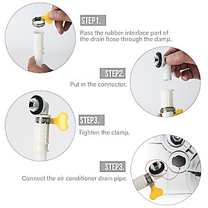 BEWAVE Air Conditioner Drain Hose Kit, Universal Durable Drain Pipe for Mini Split AC Ductless Heat Pump, Portable AC Washer Dishwasher, 20 FT