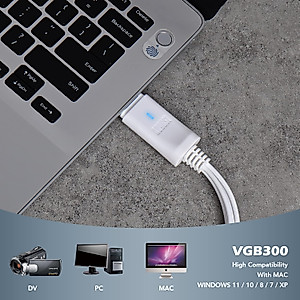 External USB Video Capture Card - August VGB300 - Transfer VHS Home Videos to Mac OS and PC Windows - S-Video and Composite in