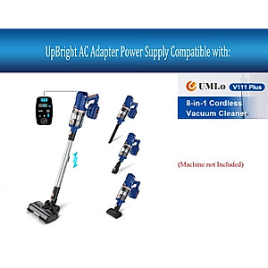 UpBright 22.5V AC/DC Adapter Compatible with UMLo Model V111 V111Plus Plus 18.5V 4000mAh Lithium Li-ion Battery Powerful Suction Lightweight Cordless Stick Vacuum Cleaner 22.5VDC Power Supply Charger