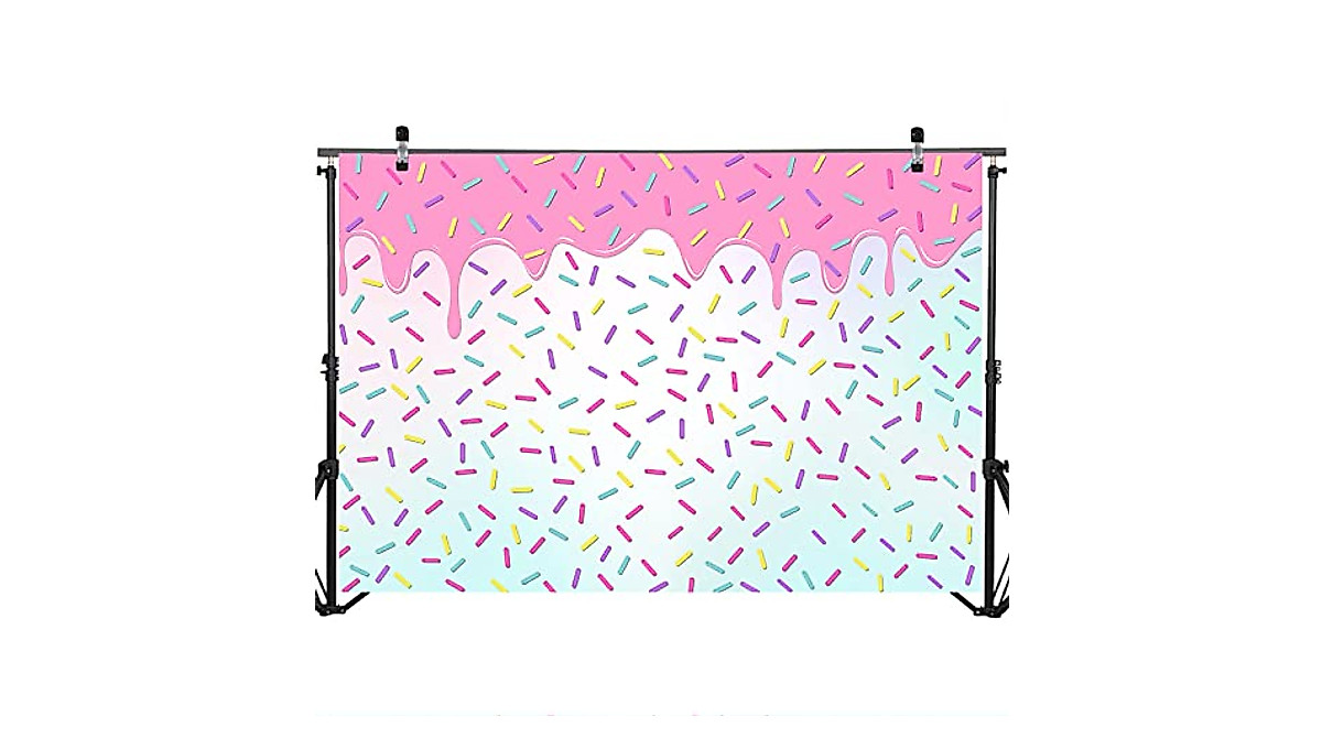 Mocsicka Donut Backdrop for Baby Shower & Birthday Photos