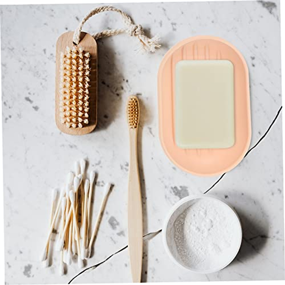 BETOOKY 1 Set Bathroom Set Hand Wash Dispenser Apothecary Storage Jar New Apartment Essentials Foaming Soap Dispenser Bathroom Décor Accessories Soap Dish Black Necessity Bohemian Plastic