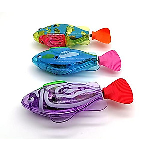 Jkshop 3PCS Interactive Indoor Cat Swimming Fish Toys,Best Play-time,Good Exercise Activity,Drink More Water,The Lasers Blink,Realistic Touch Toy for All Cats,Battery Included(6pcs)
