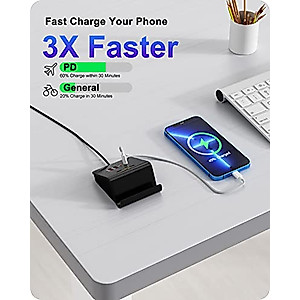 USB C Charger 45W Charging Station, PD 20W USB C Charging Hub Wall Charger for Multiple Device for iPhone 14/13/12, Galaxy,iPad and More