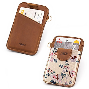 POCKT Slim Card Holder Wallet For Men and Women - Minimalist Front Pocket Wallet Elastic Credit Card Holder Genuine Leather RFID Blocking Card Case Wallets | Bloom