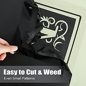 SGHUO Permanent Adhesive Vinyl Black and White 2 Rolls 12" x 20ft, Vinyl Bundle for Silhouette, for Craft, Die Cutters, Cameo Cutters, Signs, Scrapbooking,