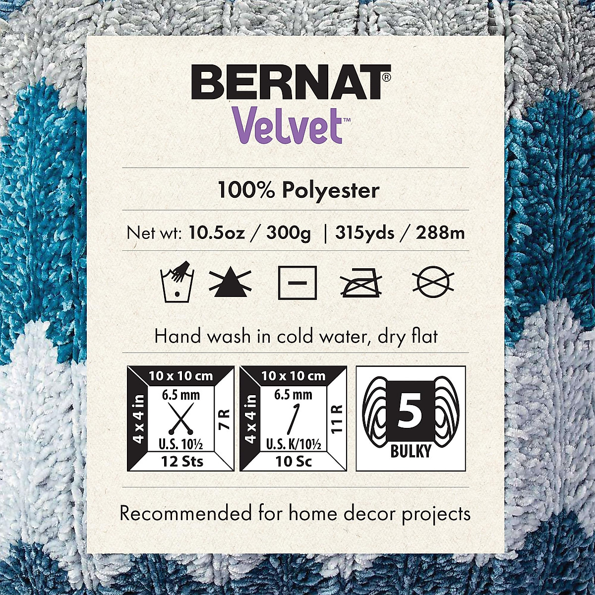 Bernat Velvet Gray Orchid Yarn - 2 Pack of 300g/10.5oz - Polyester - 5 Bulky - 315 Yards - Knitting/Crochet